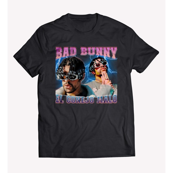 Tops | Bad Bunny El Conejo Malo Rap Tee | Poshmark